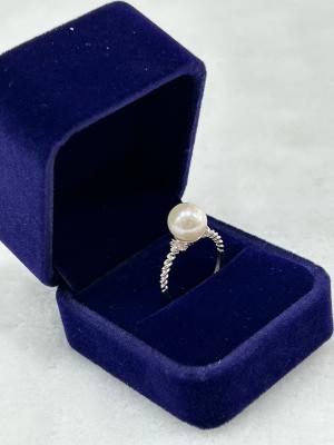 China Elegant 925 Silver Natural Freshwater Pearl Ring 9.5-10mm for Women - Classic and Modern Jewelry Gift for sale