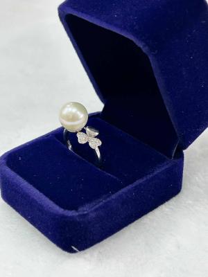 China Elegant 925 Silver Natural Freshwater Pearl Ring with 9.5-10mm Freshwater Pearl for Women for sale