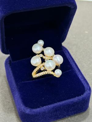 China Manufactory direct Ethical 925 Silver Natural Freshwater Pearl Ring OEM Unbranded 925 Silver Natural Pearl Ring for sale