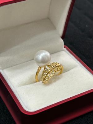 China High quality wholesale Modern 925 silver natural freshwater pearl ring cute pearl ring set for women for sale