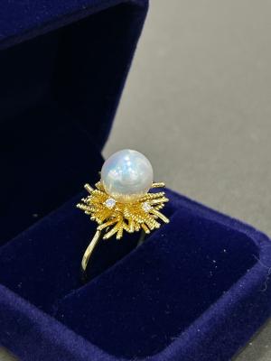 China Good price New product Romantic 925 silver natural freshwater pearl ring elegant luxury natural freshwater pearl ring for sale