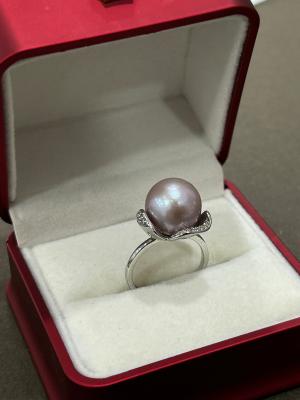China Professional manufacturer Minimalist 925 silver natural freshwater pearl ring quality quinceanera natural freshwater pearl ring for sale