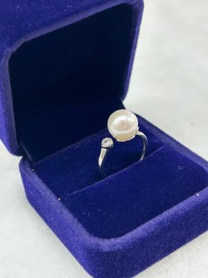 China Professional factory Split shank pearl ring factory direct single pearl 925 silver natural freshwater pearl ring for sale