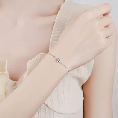 China Professional manufacturer Bridesmaid Moissanite Bracelet Anniversary Silver Bracelet Moissanite Silver Bracelet Set for sale