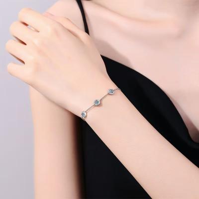 China China manufacturer Tarnish Resistant Silver Bracelet High Quality Moissanite Bracelet Durable Silver Moissanite Bracelet for sale