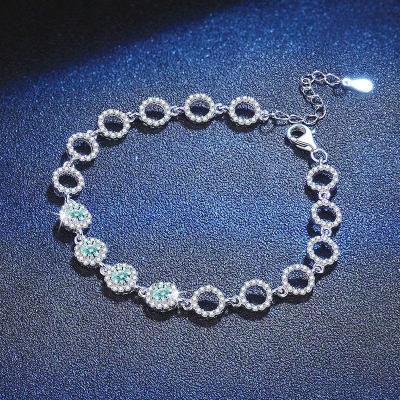 China Manufacturer Supplier Eco Friendly Moissanite Bracelet Valentines Day Wholesale 925 Silver Moissanite Bracelet for sale