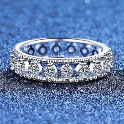 China Competitive price Men 925 Silver Moissanite Rings Solid 925 Sterling Silver Radiant Halo Wide Band Moissanite Mens Ring for sale