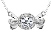 China New China manufacturer Brilliant Moissanite 925 Silver Pendant Necklace Seller Moissanite Candy Shaped Pendant Necklace Best for sale