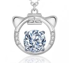 China High Quality Factory Sale Comfort fit Moissanite cute Tiger New Year pendant necklace Layering Moissanite pendant necklace for sale