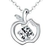 China New Design Professional Pave Set Moissanite 925 Silver Pendant Necklace Top Grade Moissanite Apple Pendant Necklace for sale