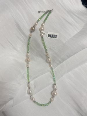 China Fast delivery Tiny Pearl Necklace Women Pearl Crystal Friendship Pearl Sparkling Everyday Layering Necklaces for sale