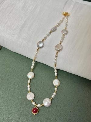 China Professional manufacturer zinnober pendant White Pearls Necklace Dainty Waterproof Luxury Jewelry for Women for sale