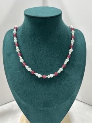 China Manufacturer Supplier Pearls Necklace For Women red agate Pearl Necklace Jewelry Boho Bead Water Pearl Necklace for sale