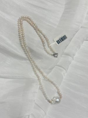 China Manufactory direct Luxurious Durable 14mm Baroque Pearl Necklace Long Pearl Necklace Minimal Pearl Necklace for sale
