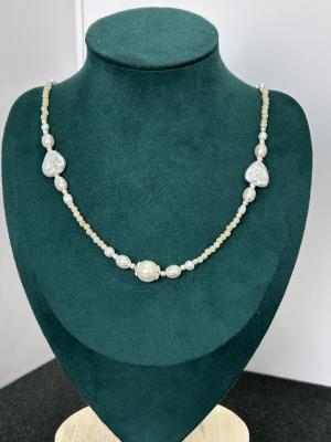 China Factory directly sell Pearl Choker Necklace with Heart Love Heart Cross Pendant Pearl Necklace White Beaded Pearl Necklace for sale