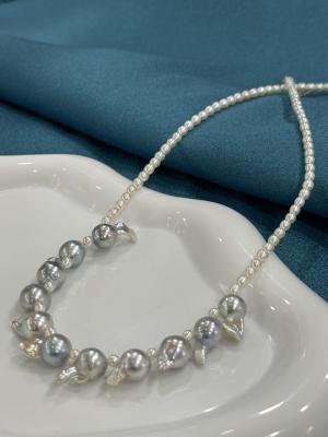 China Perfect Quality Baroque Pearl Pendant Necklace Trendy Freshwater Pearl Necklace Luxurious Baroque Pearl Long Necklace for sale