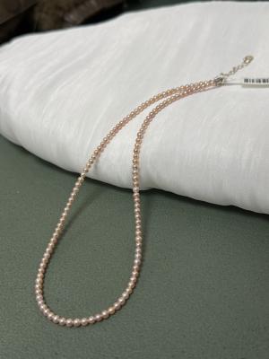 China Customized professional Small Pearl Bead Necklace Fine Jewelry Freshwater Pearls Simple Pink Pearl Necklace for sale