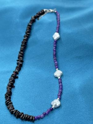 China Elegant 44cm Length Pearl Necklace with 10.5-11mm Pearls and Silver Buckle for sale