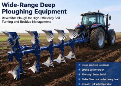 China Tractor mounted hydraulic reversible Plough with smooth side switching and impact resistant components for durability for sale