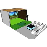 Quality High Grade Indoor Golf Simulator Enclosure Launch Monitor With Impact Screen for sale