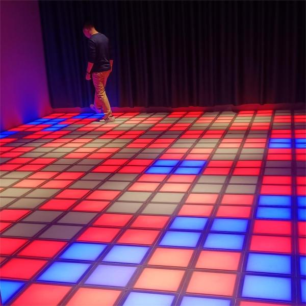 Quality Modern China LED Room Floor Interactive Room Game Light LED Jumping Grid Game for sale