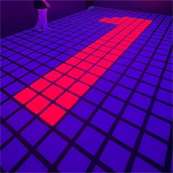 Quality Modern China LED Room Floor Interactive Room Game Light LED Jumping Grid Game for sale