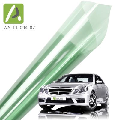 China PET good adhesive car window tint protection film 2ply light green primary color window film for sale