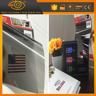 China High heat rejection 100% black 35% vlt nano ceramic car window solar tint film for sale