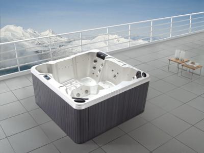 China Monalisa M-3315 square romantic SPA hot tub for 5 adults elegant outdoor whirlpool massage bathtub easy use bath tub for sale