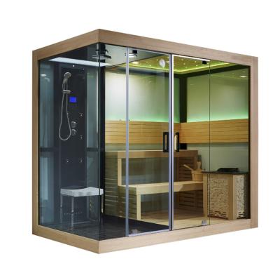 China Monalisa M-6032 dry steam sauna room with shower room integrated sauna house and shower house two-purpose sauna shower for sale