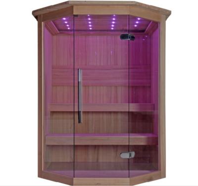 China Monalisa M-6040 Canadian cedar wood sauna room African white pine sauna room dry sauna enclosure Harvia stove sauna for sale