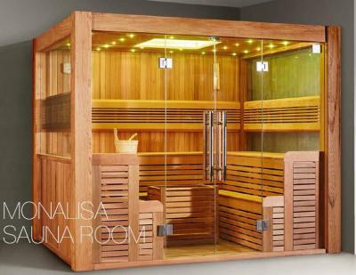 China Monalisa M-6046 sauna room Canadian cedar wood sauna room luxury sauna enclosure traditional dry steam sauna house for sale