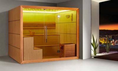 China Monalisa M-6052 sauna room Canadian red cedar sauna enclosure dry steam sauna house household African white wood Ayous for sale