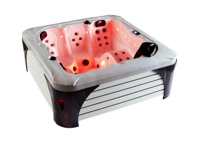China Monalisa M-3396 square deluxe design SPA hot tub aquatherapy bathtub acrylic massage SPA tub for 3 adults hot tub for sale