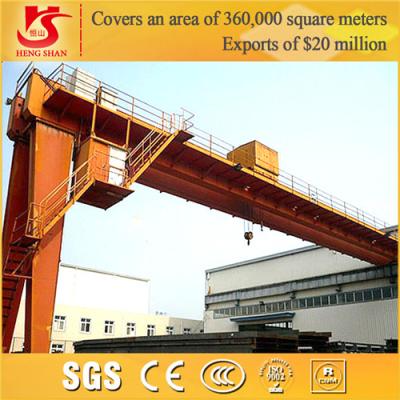 China Warranty 2 years BMH 20t semi gantry single beam crane for sale