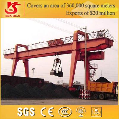 China MZ modle double girder grab bucket gantry crane electric grab gantry crane for sale