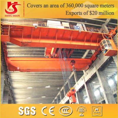 China Rail mounted qd model customizable load double girder overhead crane for sale