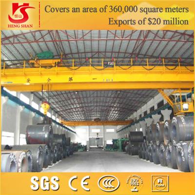 China Double beam top running travelling Double Girder Overhead Crane for sale