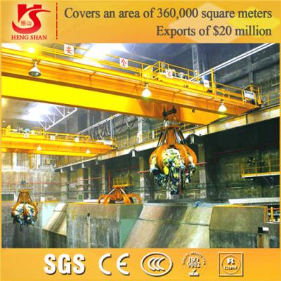 China QZ Type overhead top running double girder overhead crane with grab for sale
