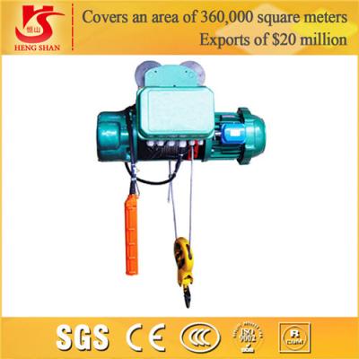China Single and double speed wire rope push electric hoist for sale
