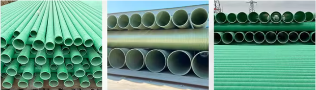 Multiple FRP pipe applications including cable ducts and sewage pipes