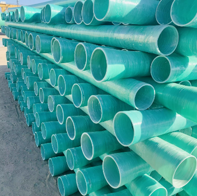 FRP pipe cross-section showing structural layers