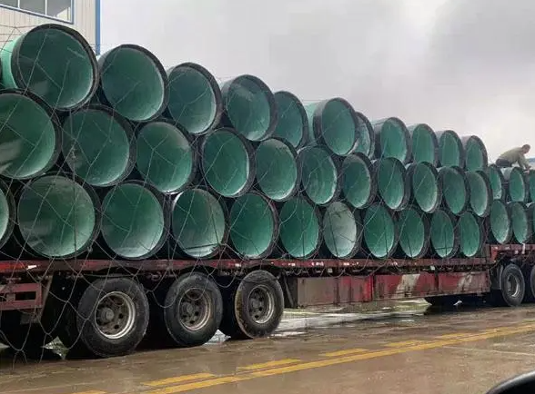 Completed FRP pipe installation in underground application