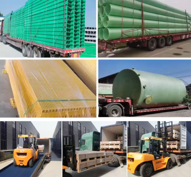 Proper packaging and transportation of FRP pipes