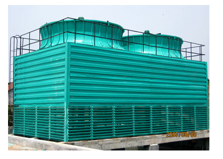 Square cross flow cooling tower diagram