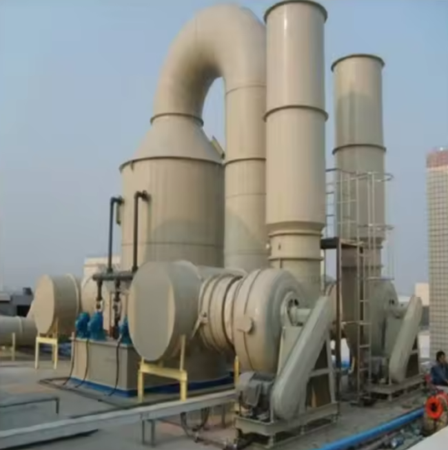 Custom fiberglass gas purification tower