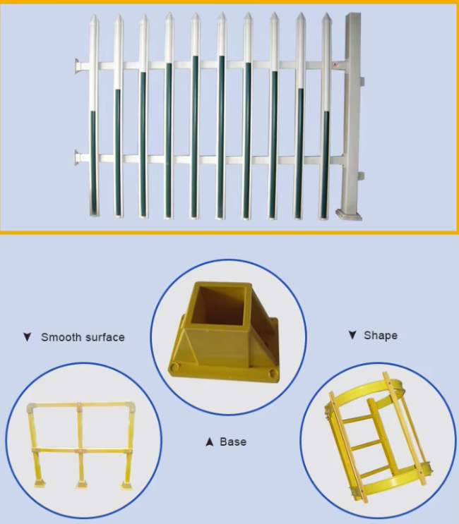 FRP fiberglass handrail system for outdoor steps