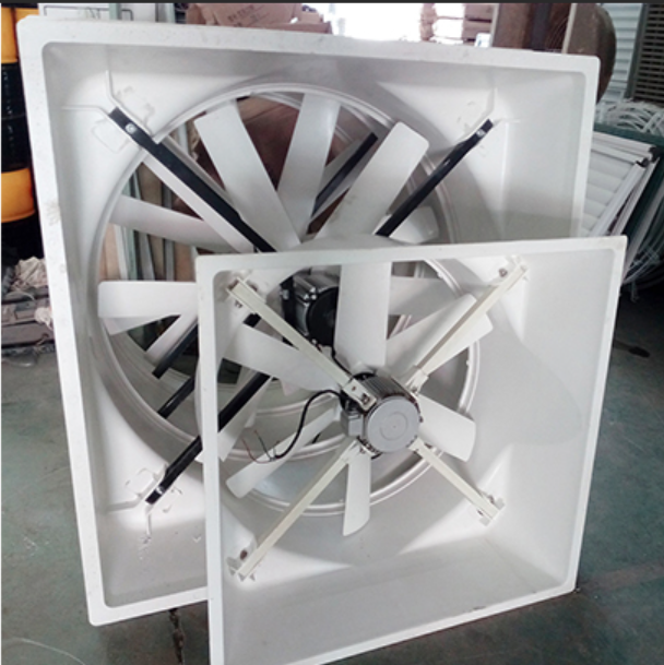 Custom FRP centrifugal fan impeller in industrial application