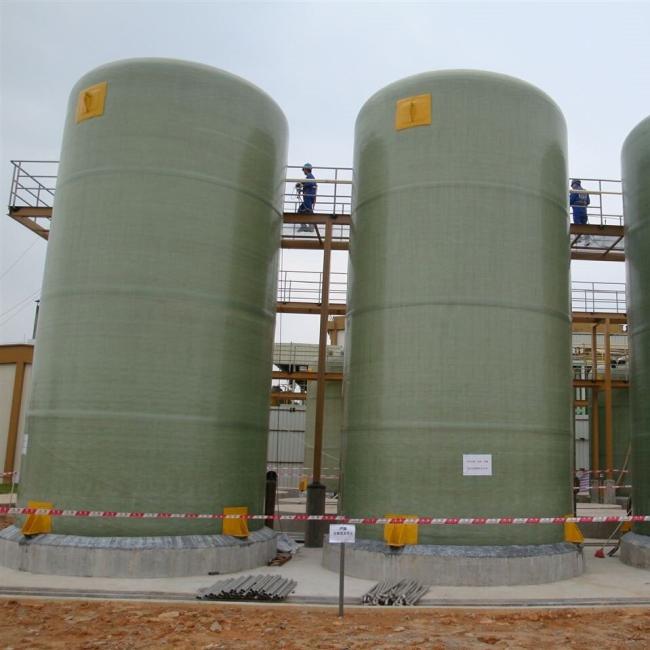FRP Storage Tank showing structural details and industrial application