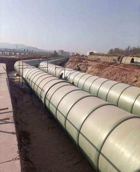 Quality Large Diameter FRP Pipe Underground GFRP Tube Pipeline 6m 12m Length Smooth for sale